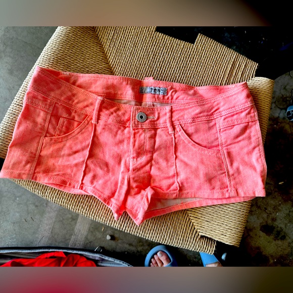 TRF | Shorts | Fluorescent Orange Cheeky Hip Hugger Shorts | Poshmark